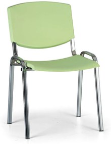 Konferenční židle Design - chromované nohy, zelená