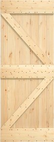 vidaXL Posuvné dveře s kováním 85 x 210 cm masivní borové dřevo [3203059]