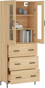 Skříň highboard dub sonoma 69,5 x 34 x 180 cm kompozitní dřevo 3198404