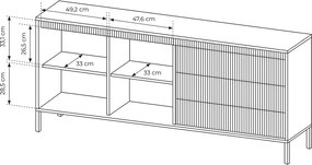 Obývací stěna SENSO A | 4 díly | 444 cm + 68x68 cm | černá