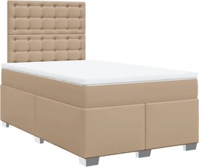 Box spring postel s matrací cappuccino 120x190 cm umělá kůže 3290715