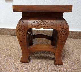Odkládací stolek z exotického dřeva , hnědý  - ORIENTAL