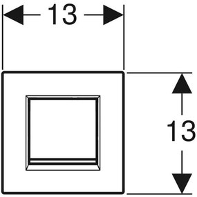 Geberit Typ 30 Pneumatické ovládací tlačítko k pisoáru, bílá leskl/chrom 116.017.KJ.1