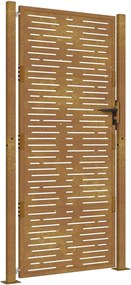 Zahradní branka 100 x 175 cm z cortenové oceli, čtvercový design 153200