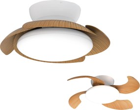 Mantra 8234 Aloha, rozvinovací ventilátor se svítidlem a dálk. ovladačem, LED 45W 2700-5000K, dřevěná, průměr 52/90cm