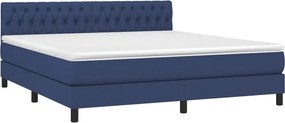 Box spring postel s matrací modrá 180x200 cm textil 3140319