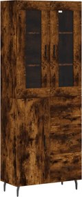Skříň highboard kouřový dub 69,5 x 34 x 180 cm kompozitní dřevo 3198486