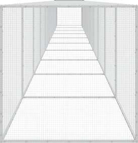 Klec pro kuřata se střechou světle šedá 1 003 x 98 x 90 cm ocel 3189048
