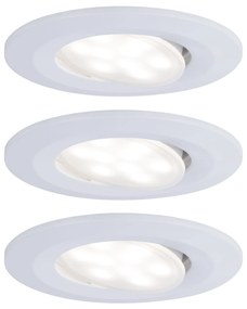 Paulmann 99931 Calla, set kulatých výklopných bodovek v matně bílé úpravě, 3x5,2W LED 4000K, stmívatelné, prům.9cm, IP65