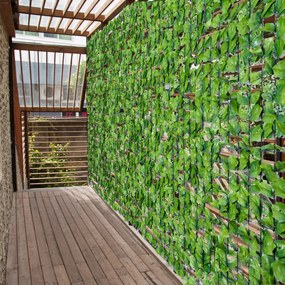 Outsunny Umělý živý plot Soukromí Živý plot Terasa Nástěnná dekorace Nástěnná dekorace Světle zelená 300 x 150 cm | Aosom