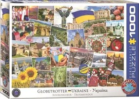 EUROGRAPHICS Puzzle Ukrajina / 1000 dílků / 68 x 48 cm