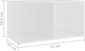 TV skříňky 4 ks bílé 72 x 35 x 36,5 cm kompozitní dřevo 3079970