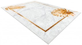 Dywany Łuszczów Kusový koberec Miro 51518.806 Leaves grey/gold ROZMĚR: 80x150