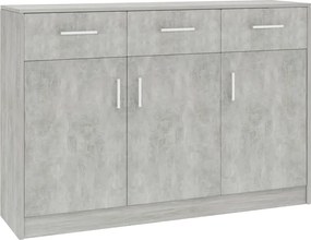 vidaXL Příborník 110 x 30 x 75 cm dřevotříska [800707] Barva: Betonová šedá