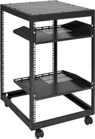 15U serverový stojan s otevřeným rámem, 38,1–101,6 cm