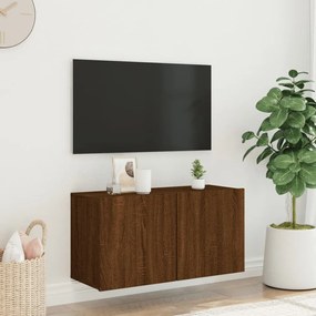 vidaXL TV skříňka nástěnná 80 x 30 x 41 cm [836964] Barva: kouřový dub