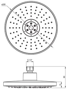 Deante Corio, sprchová sada s 5-funkční ruční sprchou a dešťovou sprchou, chromová, NAC_019M