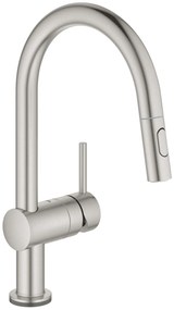 Grohe MintaTouch - Elektronická dřezová baterie s výsuvnou sprškou, supersteel 31358DC2