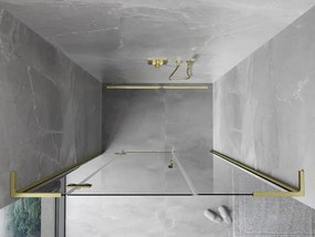 Mexen Mist-H L sprchové dveře otočné levé 150 cm, transparentní, zlaté kartáčované - 8A5L-150-001-55-00-L