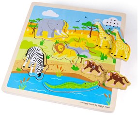 Bigjigs Toys Vkládačka se zvukem Safari