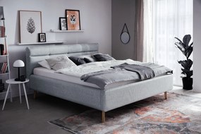 Čalouněná postel LOTTE 160x200 s úložným prostorem, modrá
