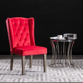 Petromila Jídelní židle červená samet
