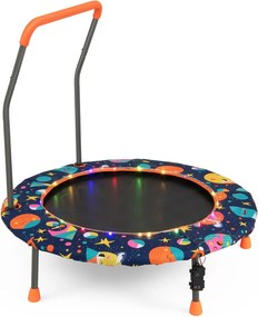 Costway Φ92 cm dětská trampolína mini trampolína pro děti s LED osvětlením