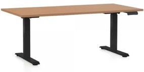 Výškově nastavitelný stůl OfficeTech C 160 x 80 cm, černá podnož