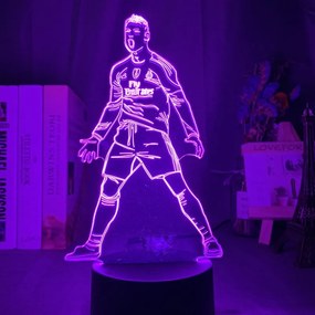 3D LED Lampička Cristiano Ronaldo pro fotbalisty