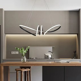 Toolight - LED závěsná lampa APP823-CP + dálkové ovládání, černá, OSW-06661