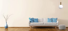 Toolight Kulové závěsné svítidlo z mléčného skla APP666-1CP zlaté