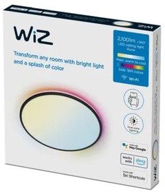WiZ - LED RGBW Stmívatelné stropní svítidlo RUNE LED/21W/230V černá Wi-Fi