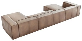 Světle hnědá kožená rohová pohovka (do "U") Madame – Windsor &amp; Co Sofas