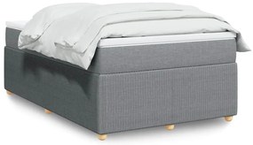 Box spring postel s matrací světle šedá 120x190 cm textil 3285553