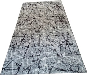 HU Šedý koberec Plush Deluxe Šedý mramor Rozměr: 50x80 cm