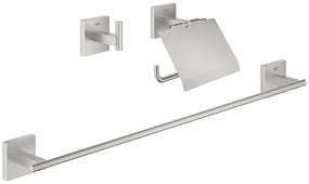 Grohe QuickFix Start Cube - Set koupelnových doplňků 3 v 1, supersteel 41124DC0