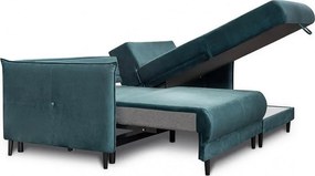 Casarredo - Komfort nábytek Rohová sedací souprava LASTRONI rozkládací s úložným prostorem, pravá, látky A1 | potah: lena 91,barva: N4 ořech