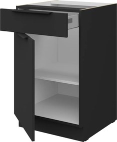 ARIA cc | dolní skříňka 50 D 1F 1S policová se zásuvkou | 50 cm | PREMIUM BOX | černá