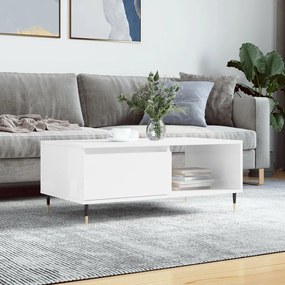 vidaXL Konferenční stolek 90x50x36,5 cm kompozitní dřevo [830558] Barva: bílá s vysokým leskem