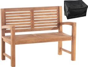 Teaková lavice Halden 120 cm s ochranný kryt
