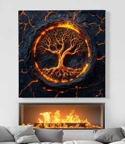 Obraz na plátně - Strom života Lava Grande FeelHappy.cz Velikost obrazu: 40 x 40 cm