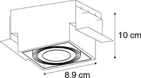 Zapuštěné bodové světlo bílé GU10 naklápěcí a otočné bez rámu - Oneon