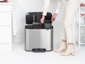 Brabantia BO pedálový koš 3x11L matná ocel otiskuvzdorná