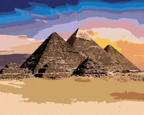 zuty zuty - malování podle čísel - egypt pyramidy, 40x50 cm, plátno