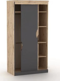 Bradop Šatní skříň CASPER C180 s posuvnými dveřmi | Provedení: CE - Creme