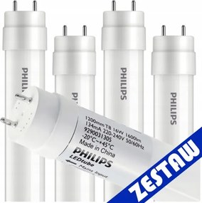 SADA 4x LED trubice 120cm 18W 4000K 1800lm G13 Philips Neutral