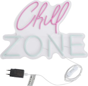 Neonové nástěnné světlo růžové s modrou vč. LED - Chill Zone