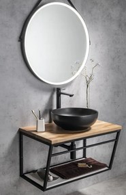 Sapho SKA 60 x 46 cm SKA101 konstrukce pod umyvadlo černá mat s bílou policí