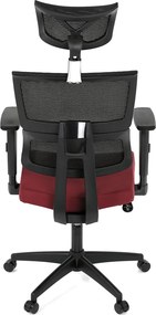 Ergonomická kancelářská židle MERANO - červená síťovina