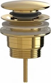 Výpusť k umyvadlu 5/4 SAT Aurum 7,2 cm, zlatá lesklá, plast SATAUCCG